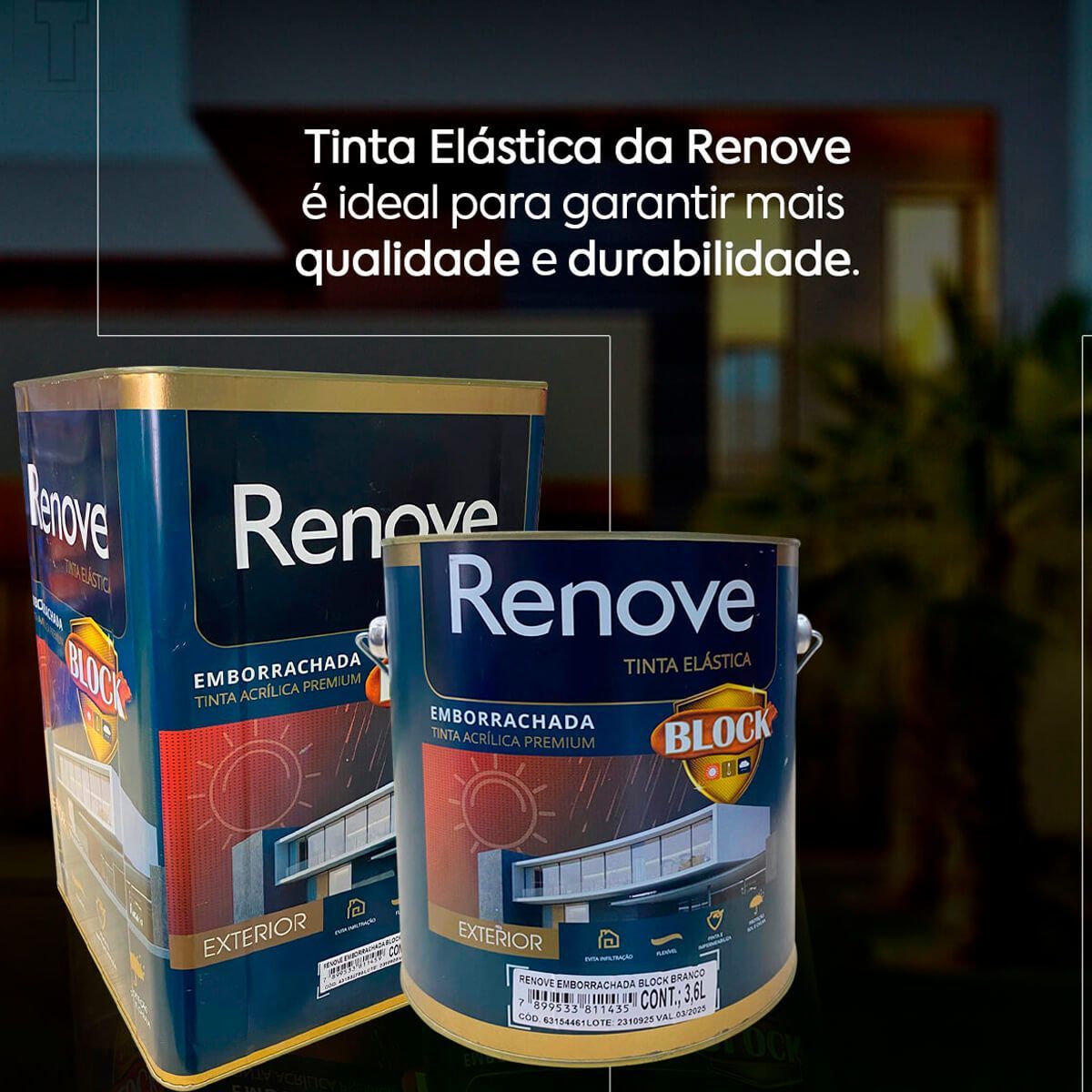 TINTA RENOVE EMBORRACHADA BLOCK BRANCO 3600ML