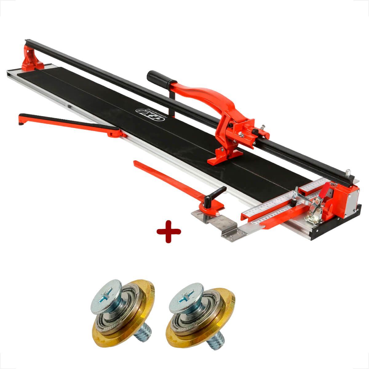 Kit Cortador Riscador Pisos Porcelanato Grande CFX 125cm + 2 Rodel