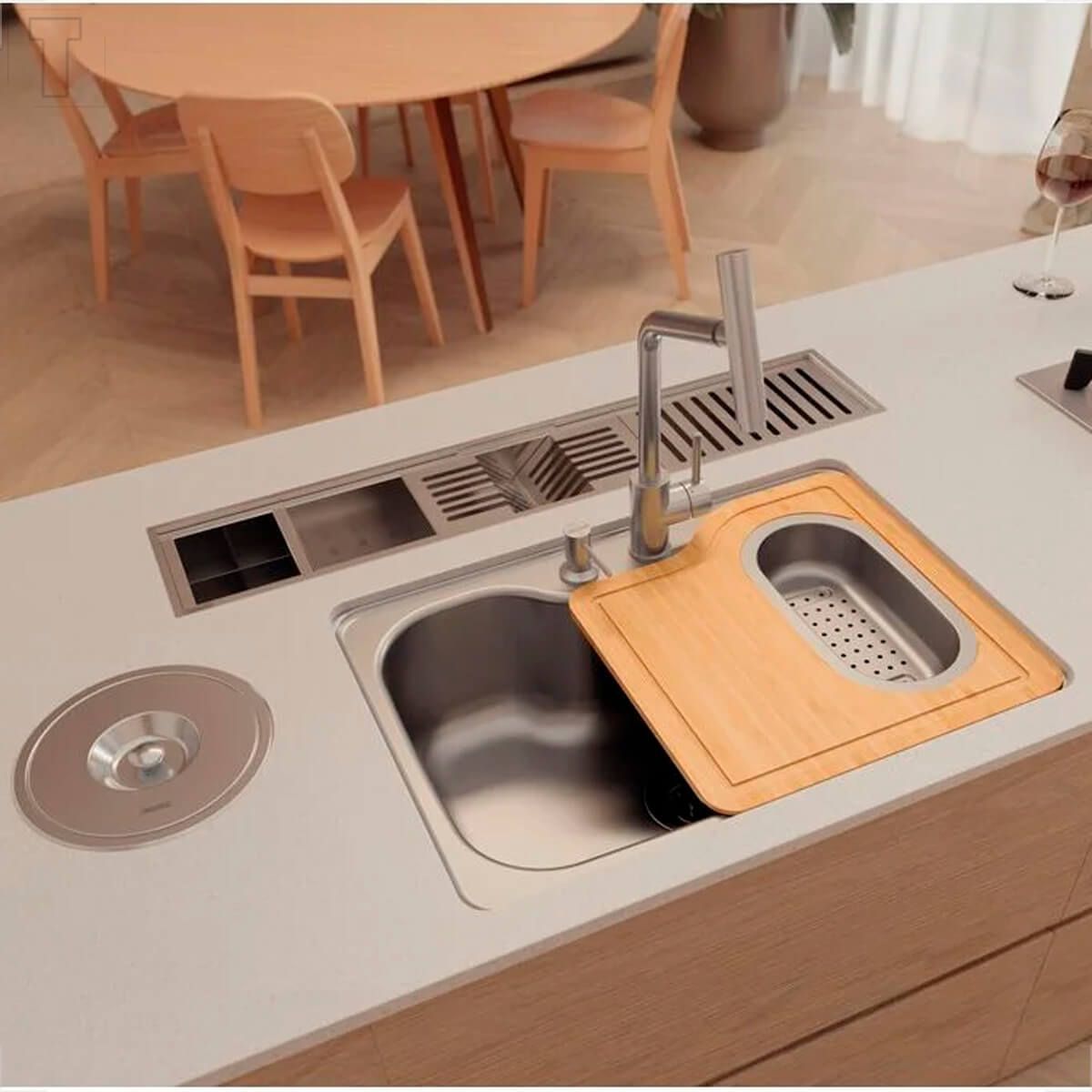 CUBA INOX TRAMONTINA MORGANA 60FX 93806/092 UNDERMONT COM ACESSORIOS