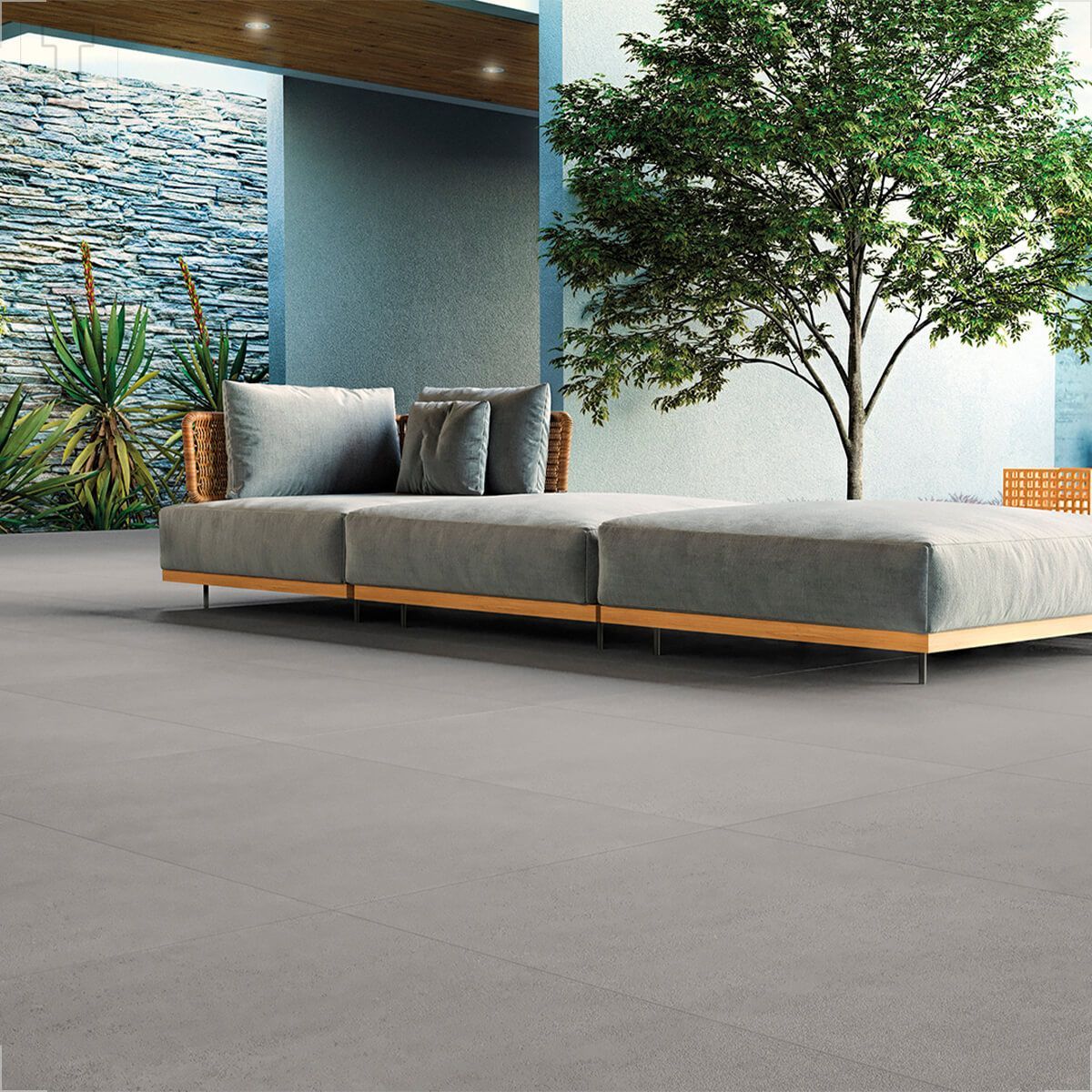 PORCELANATO VILLAGRES 63X108 RETIFICADO NATURAL BERLIN CEMENT 630046