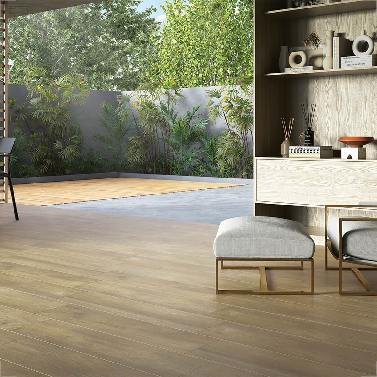 PORCELANATO VILLAGRES 24.5X100 RETIFICADO NATURAL NATIVA 24088A