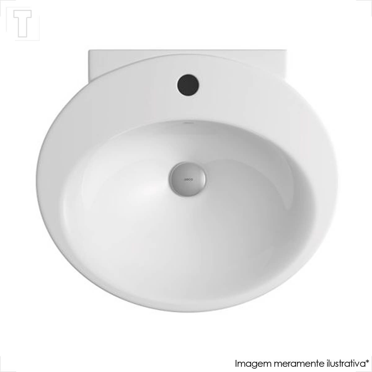 LAVATORIO DECA SPOT L.39.17 APOIO/COLUNA BRANCO