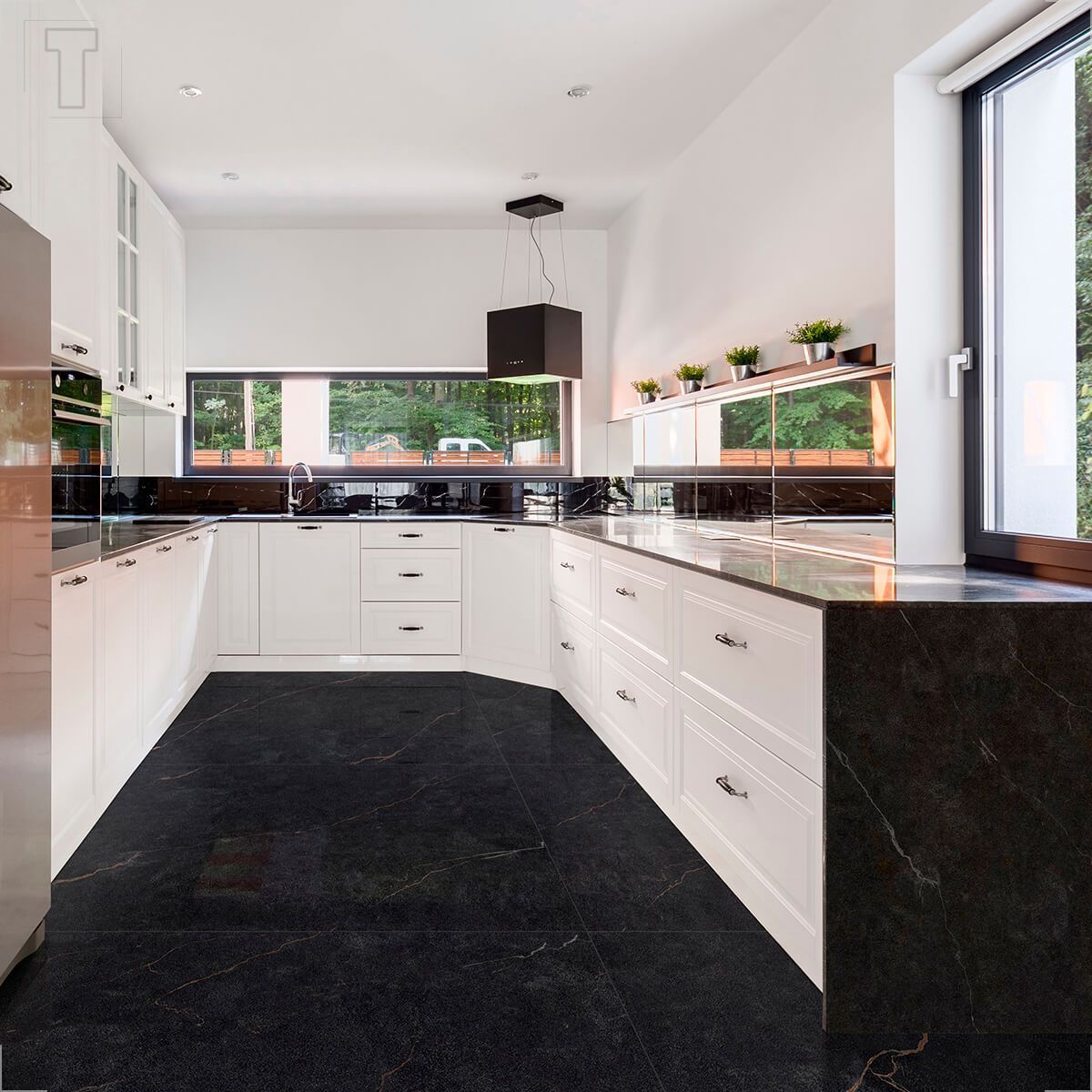 PORCELANATO DELTA 63X120 RETIFICADO POLIDO VENE DORO NERO 2551-A - INATIVO