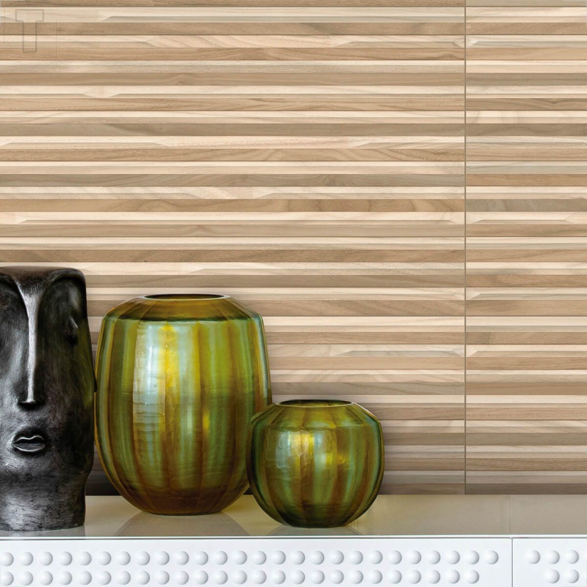 PORCELANATO VILLAGRES 50X100 RETIFICADO NATURAL ORIGAMI 10088A PAREDE