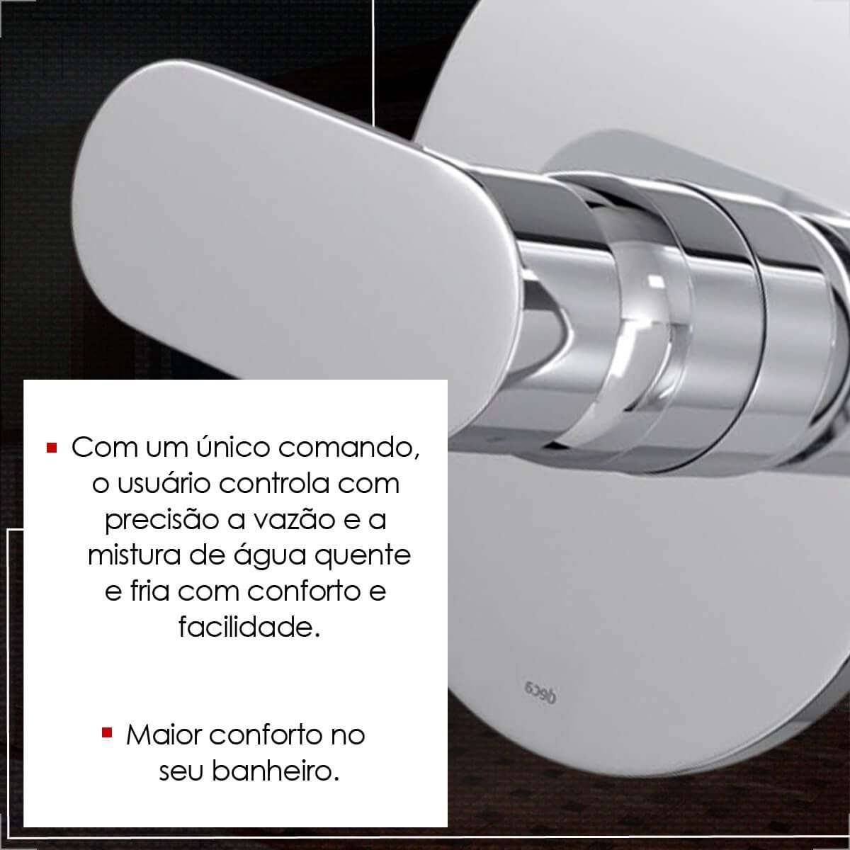 ACABAMENTO REGISTRO DECA DROP 4993.C91.CHU MONOCOMANDO CHUVEIRO