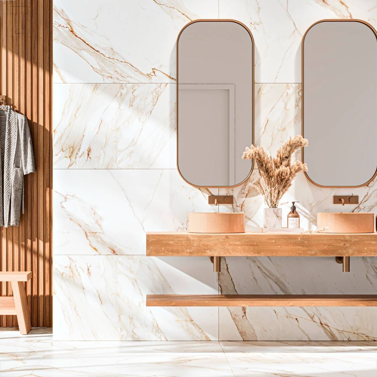 PORCELANATO EMBRAMACO 83X83 RETIFICADO ACETINADO CALACATA PREMIUM PLUS ...