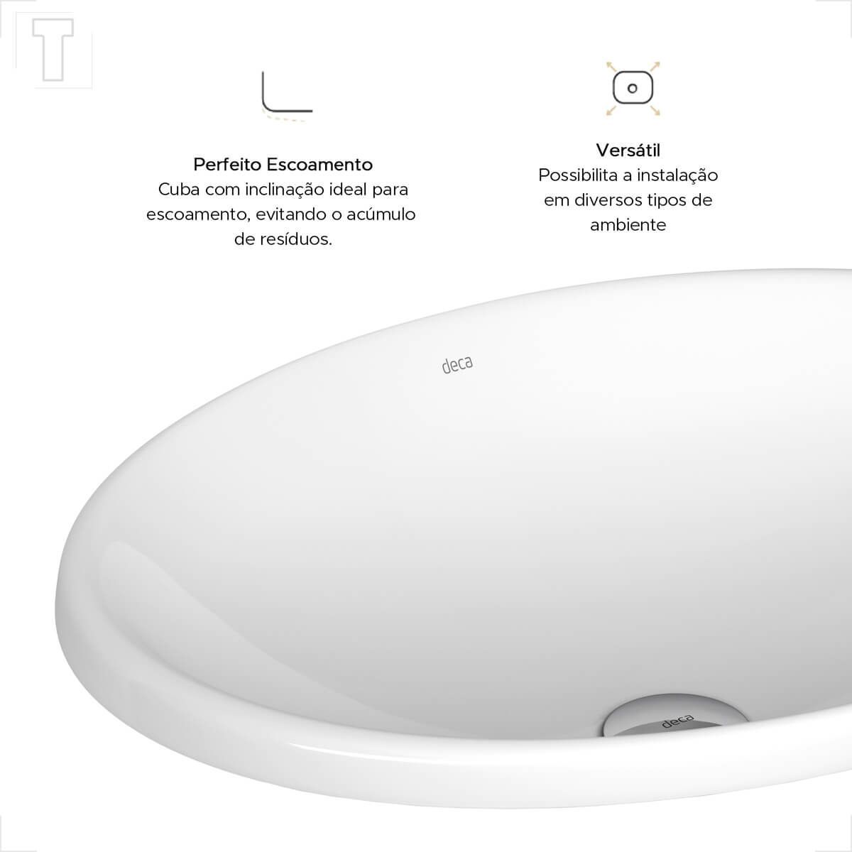 CUBA DECA SOBREPOR OVAL L.680.17 BRANCA