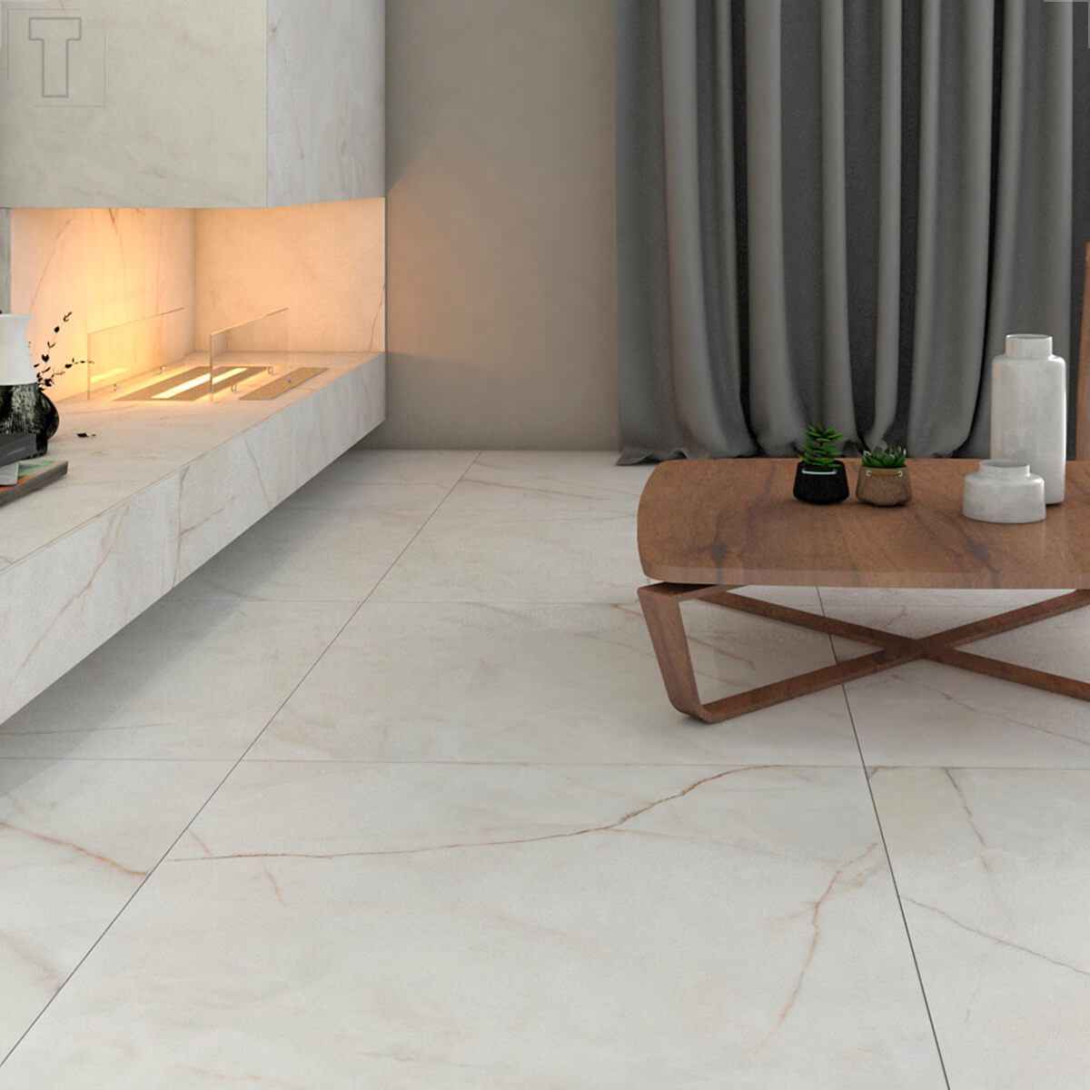 PORCELANATO VILLAGRES 92X92 RETIFICADO ACETINADO PALAZZO DUCALE 920023 ...