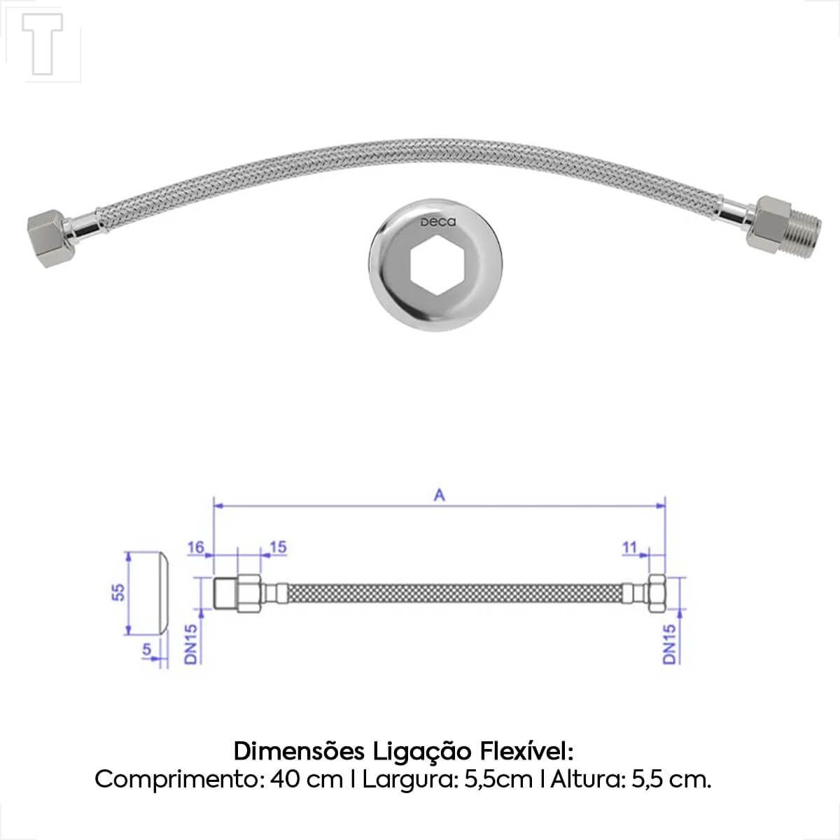 KIT FIXACAO P/BACIA C/CAIXA ACOPLADA VERTICAL CROMADO DECA 1200.C.KIT.PCD
