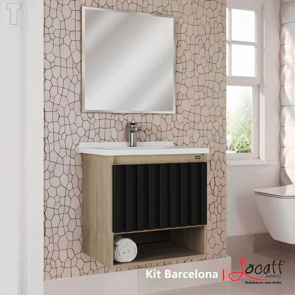 TOUCADOR LOCATT KIT BARCELONA 60 BARRIQUE/NERO