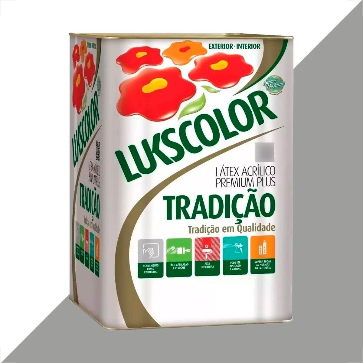 TINTA LATEX LUKSCOLOR TRADICAO ACRILICO FOSCO 18L ELEFANTE