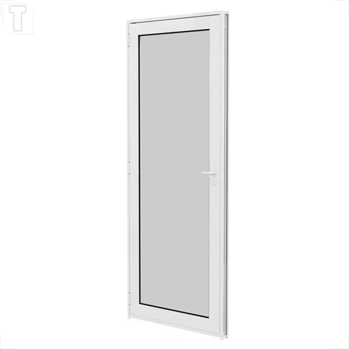 PORTA BRASIL ALUMINIO BRANCO PREMIUM VIDRO INTEIRO TEMPERADO D 215X84X3 ...