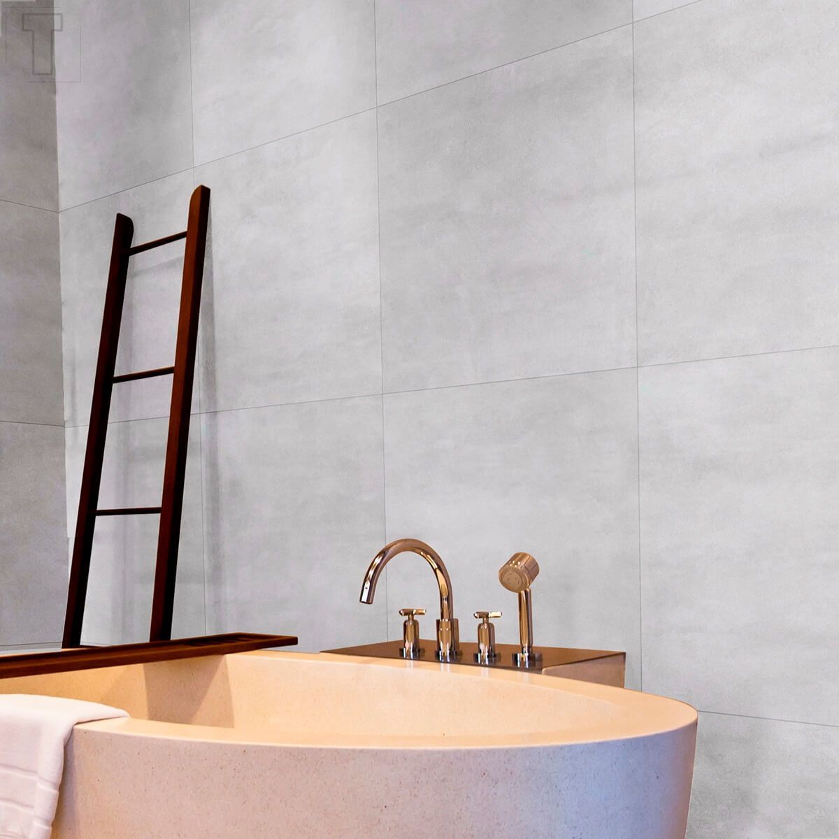 PORCELANATO DELTA 72X72 RETIFICADO ACETINADO MADRID PLATA 3056-A